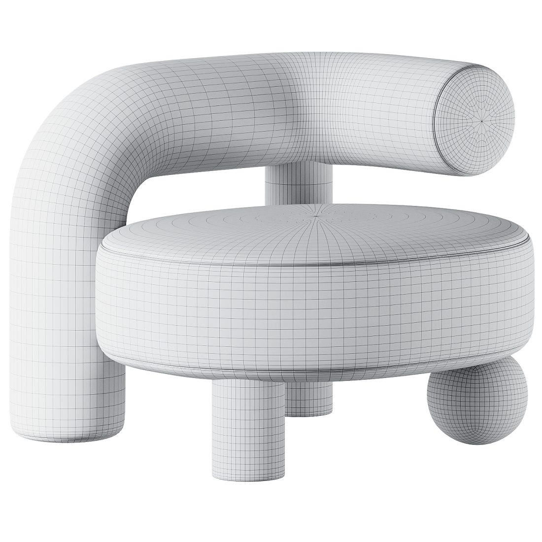 Soleil Armchair - 3D Model for Corona