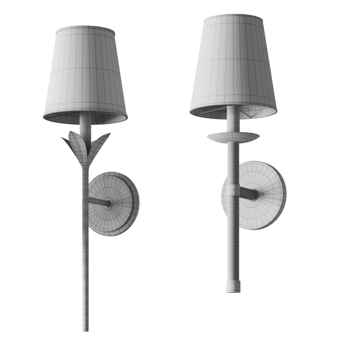 Olive Leaf Stem And Demske Sconce 3D Model for VRay, Corona | CGMood