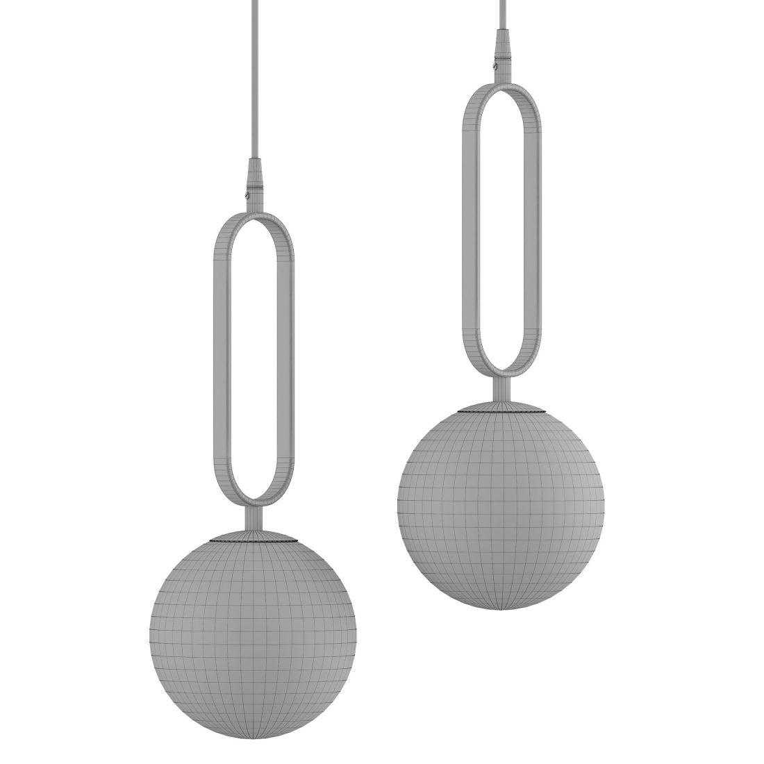 Alabaster Ball Pendant Lamp - 3D Model for Corona
