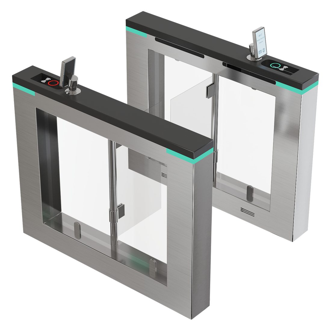Biometric Swing Turnstile With Facial Recognition - 3D Model for Corona