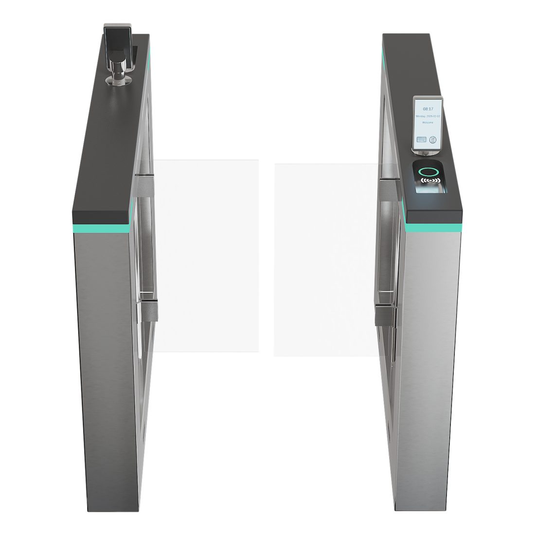 Biometric Swing Turnstile With Facial Recognition - 3D Model for Corona