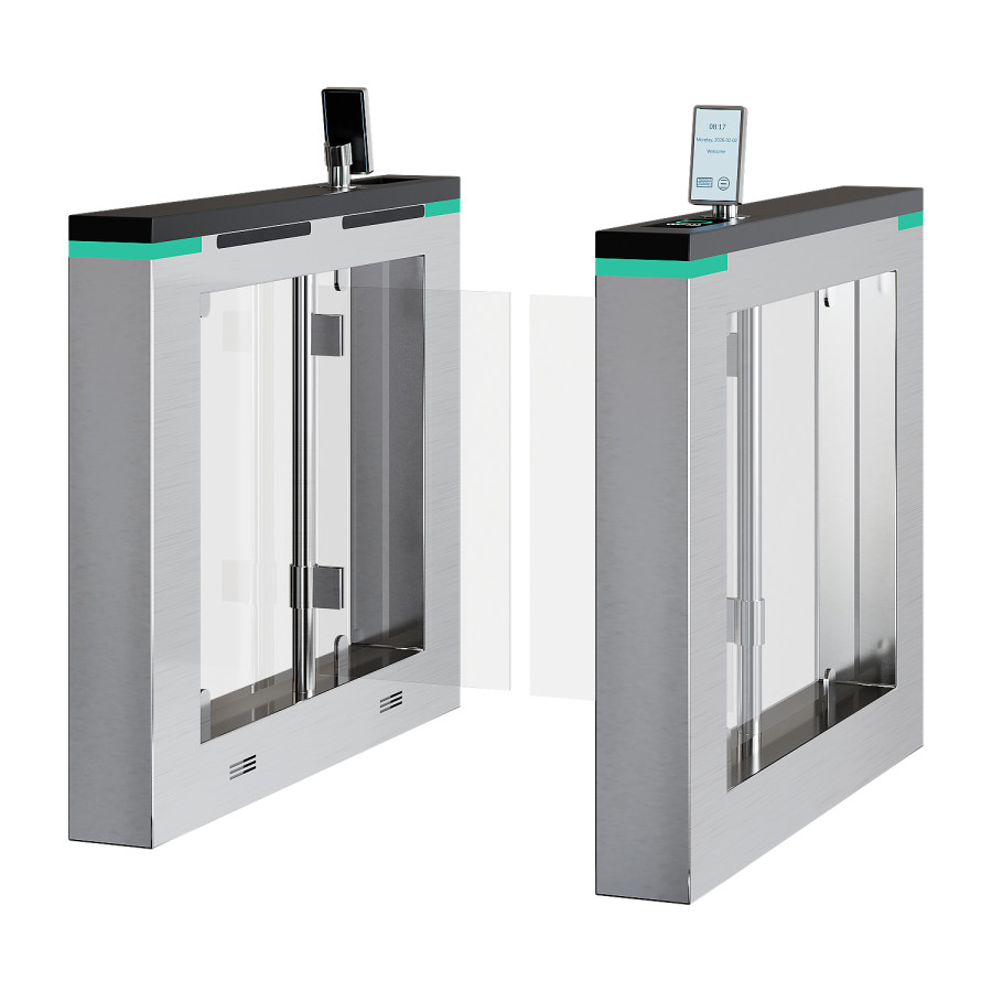 Biometric Swing Turnstile With Facial Recognition - 3D Model for Corona