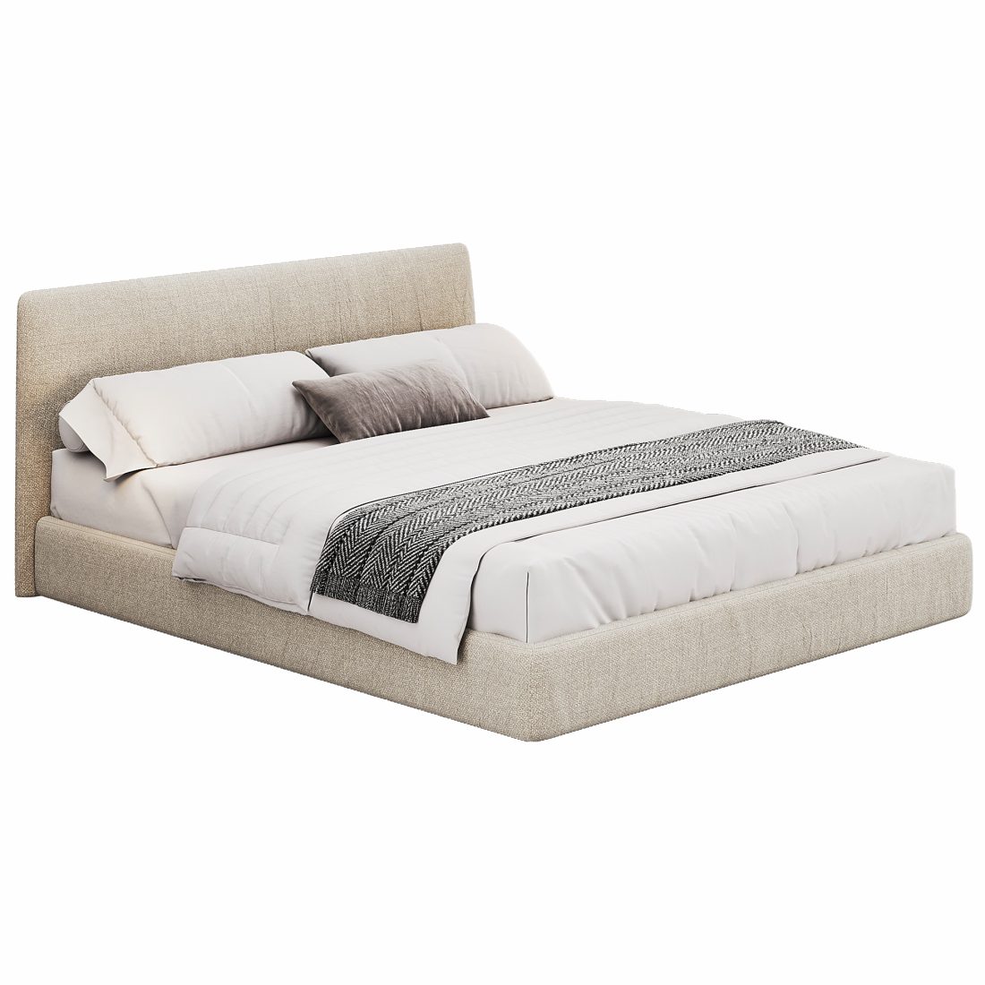 Jacqueline Double Bed By Poliform 01 - 3D Model for Corona