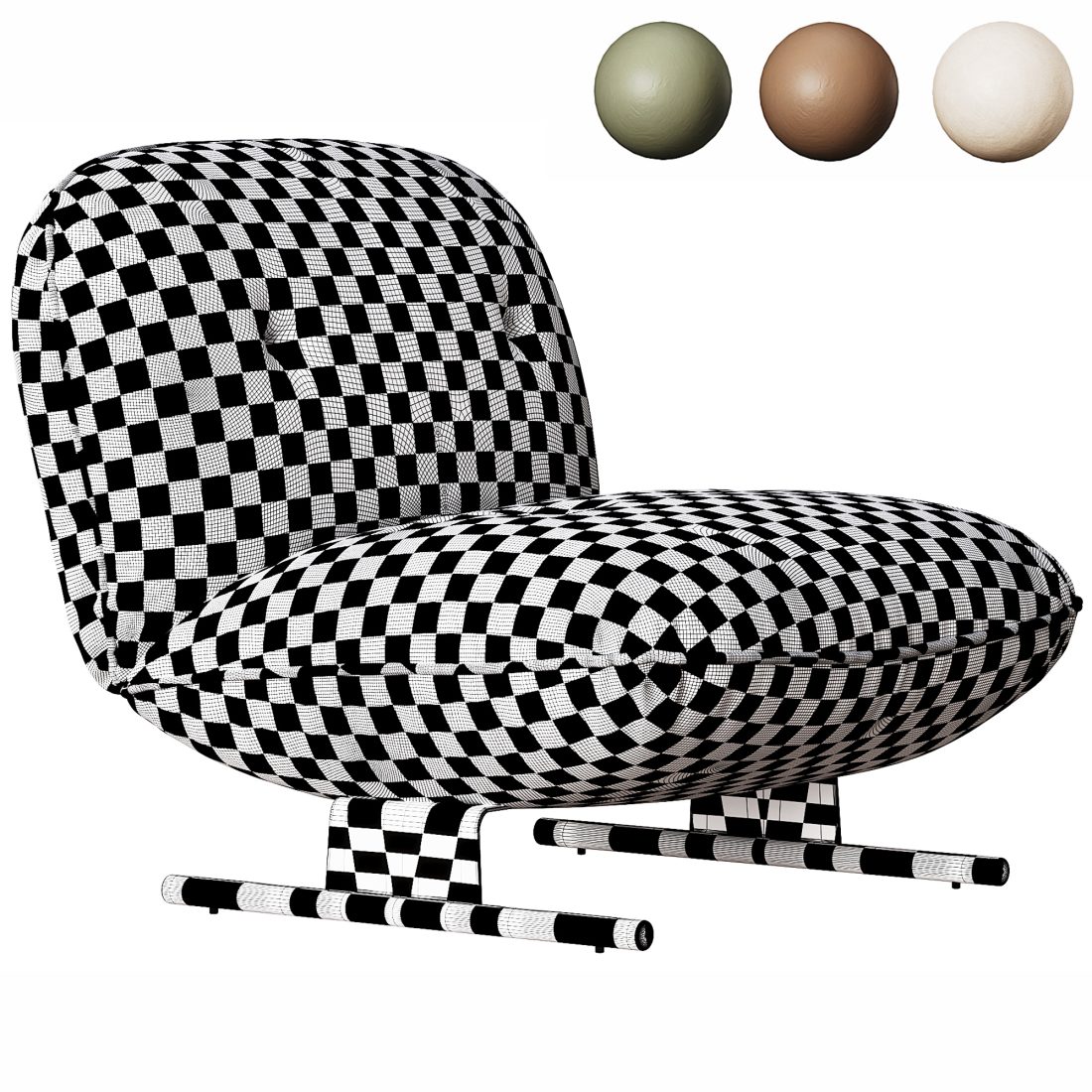 Libra Armchair By Minotti 02. - 3D Model for Corona