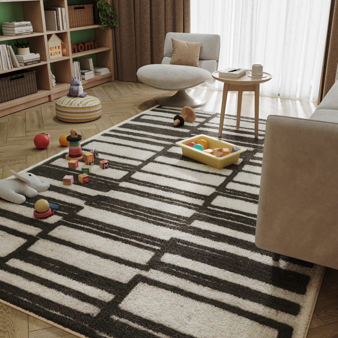Bauhaus Warli Carpet 3D Model for VRay, Corona | CGMood