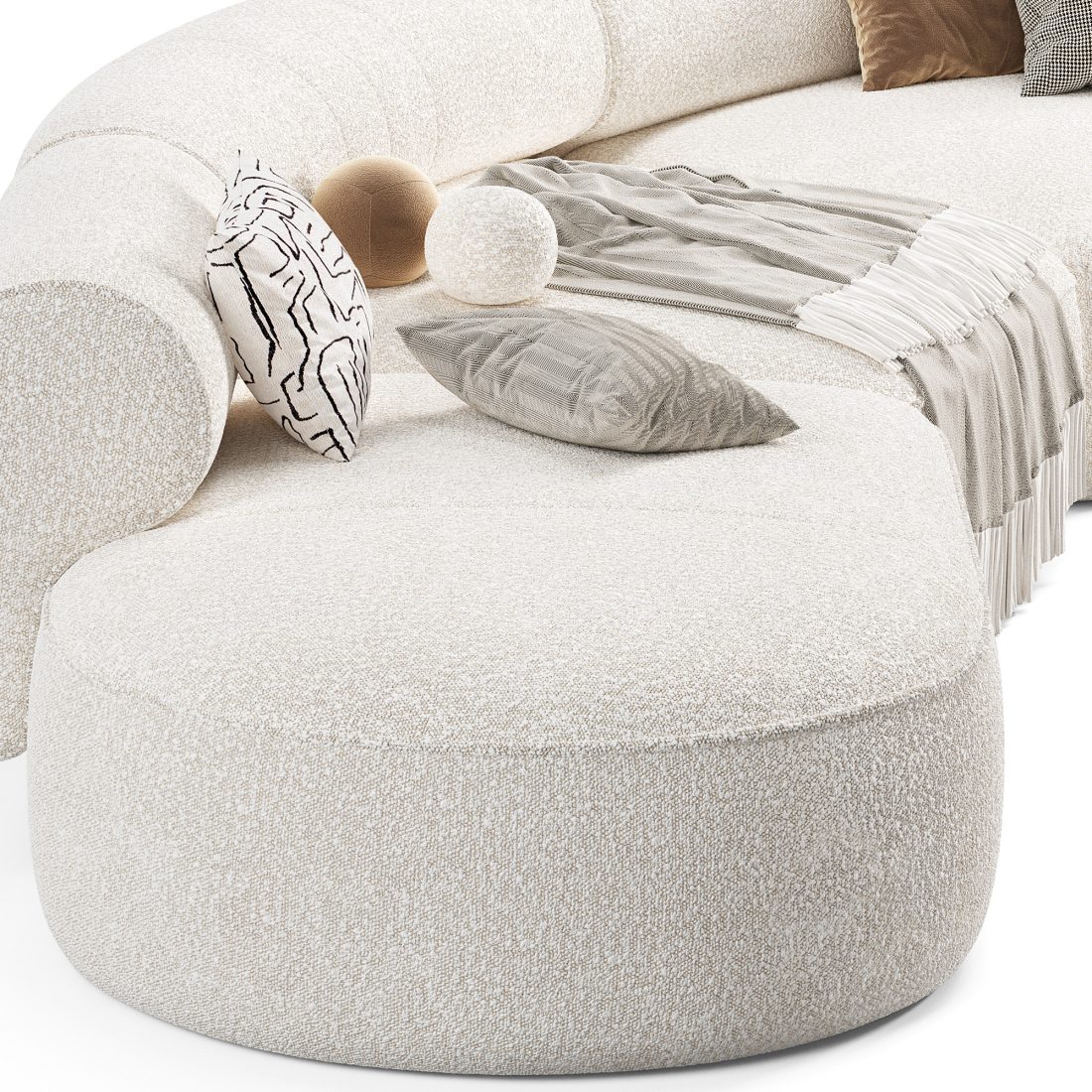 Natuzzi Italia Melody Modular Sofa 3D Model for VRay, Corona | CGMood