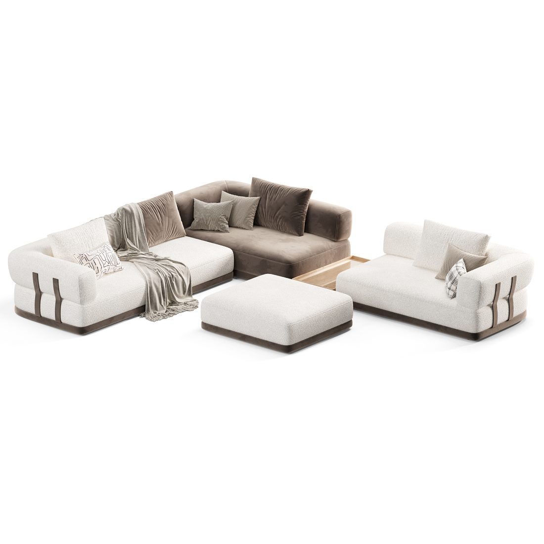Meroni & Colzani Mediterraneo Modular Sofa 3D Model for VRay, Corona ...