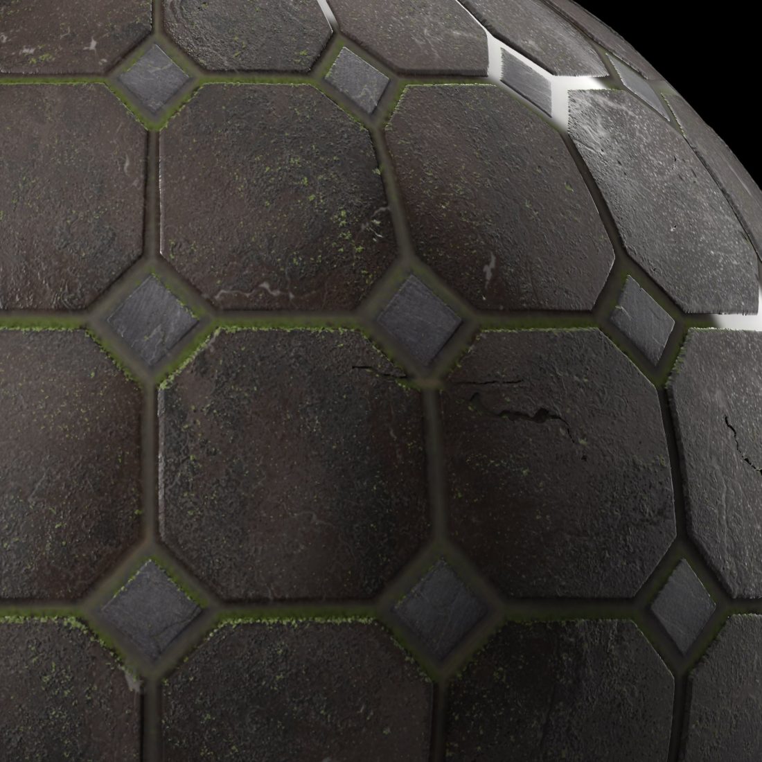 D296 Wet Pavement |Seamless Pbr - 3D Model for VRay, Corona