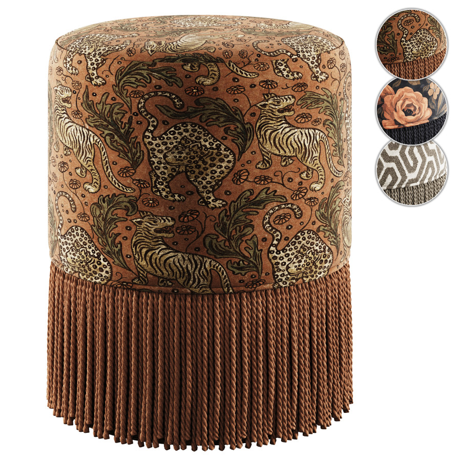 Astrid Fringe Stool By Mcgee & Co - 3D Model for VRay, Corona