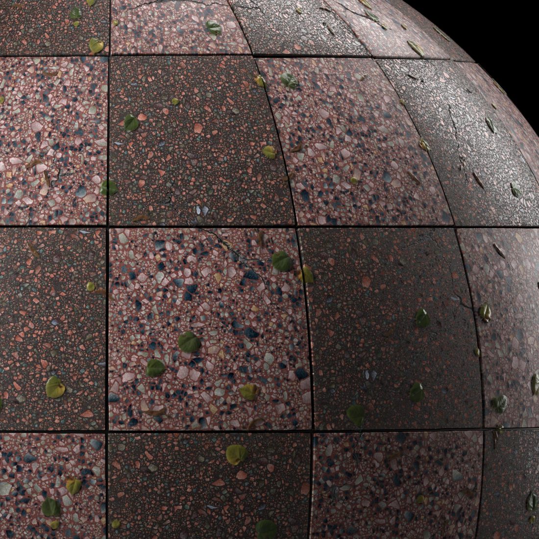 D280 Terrazzo Pavement - Pbr 4k Seamless - 3D Model for VRay, Corona