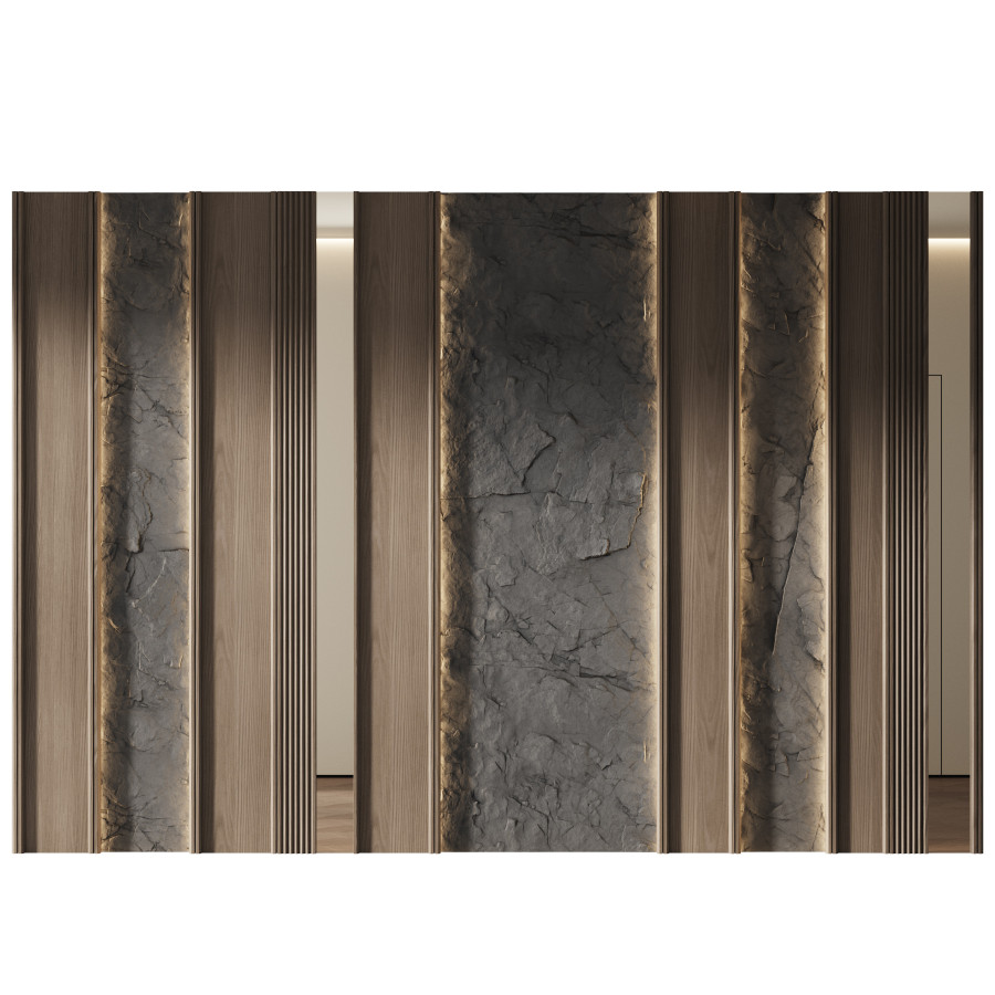 Decorative V112 Wall Panels - 3D Model for VRay, Corona