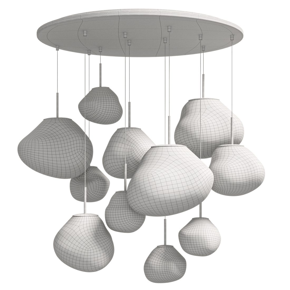 Melt Mega Tom Dixon Pendant System - 3D Model for VRay, Corona