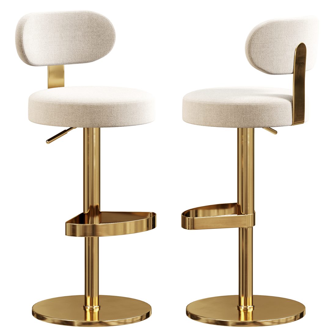 Rosemere Adjustable Stool 3D Model for VRay, Corona | CGMood