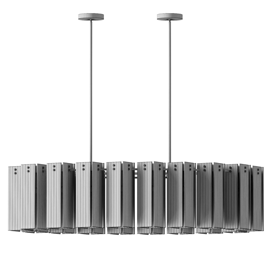 Delsie Oval Chandelier - 3D Model for Corona