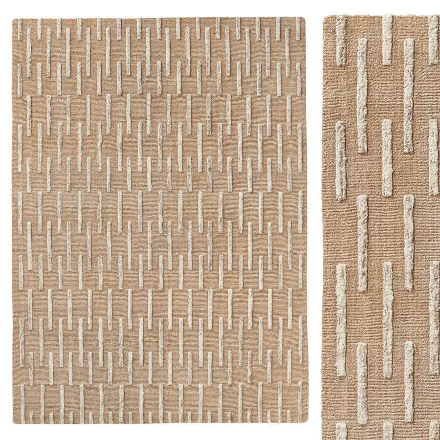 Nika Wool Rug Camel 3D Model for VRay, Corona | CGMood