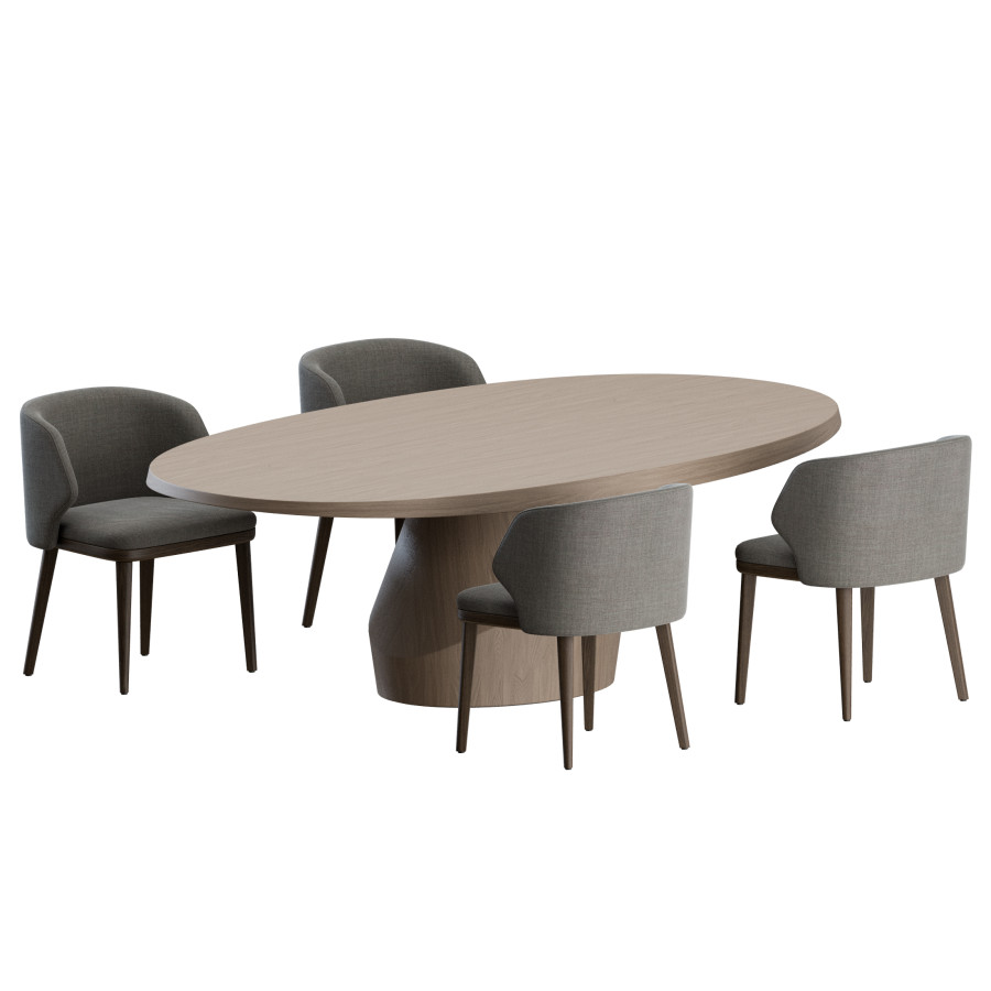 Lum Chair Yab Table By Collection Particuliere - 3D Model for Corona