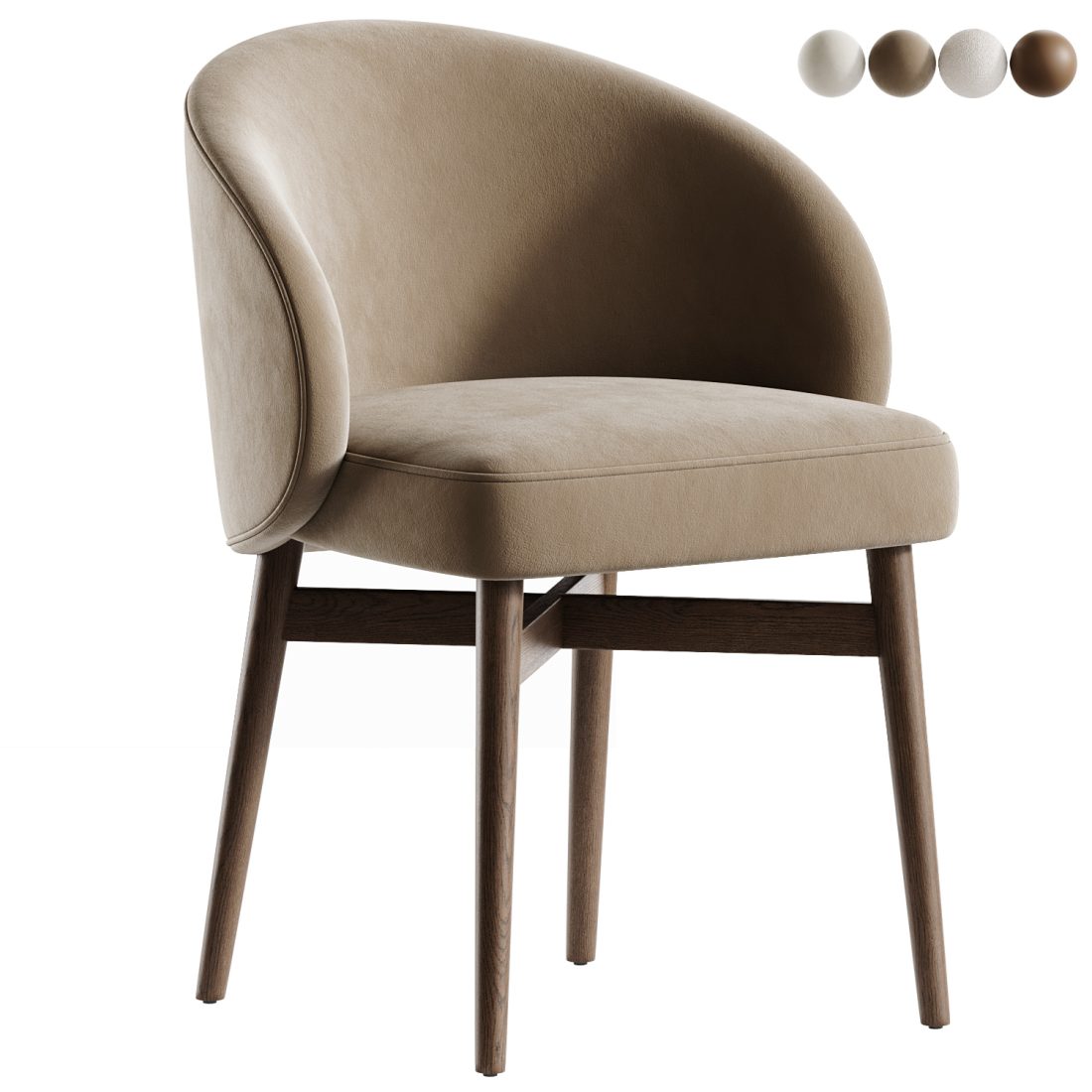 Norah Dining Chair - 3D Model for Corona