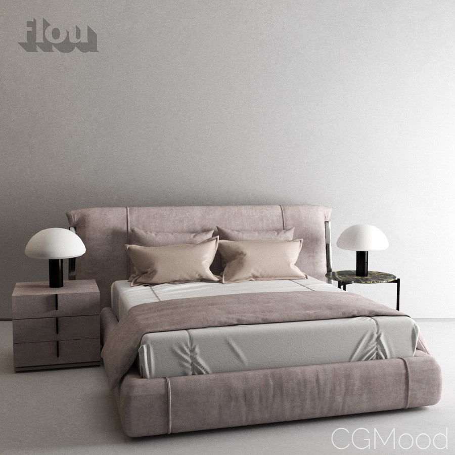 Bed Flou Amal - 3D Model for VRay