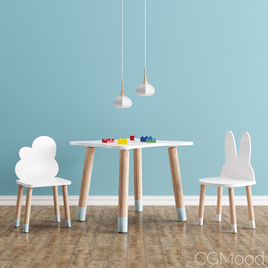 Kids Furniture 01-cg M - 3D Model for VRay, Corona