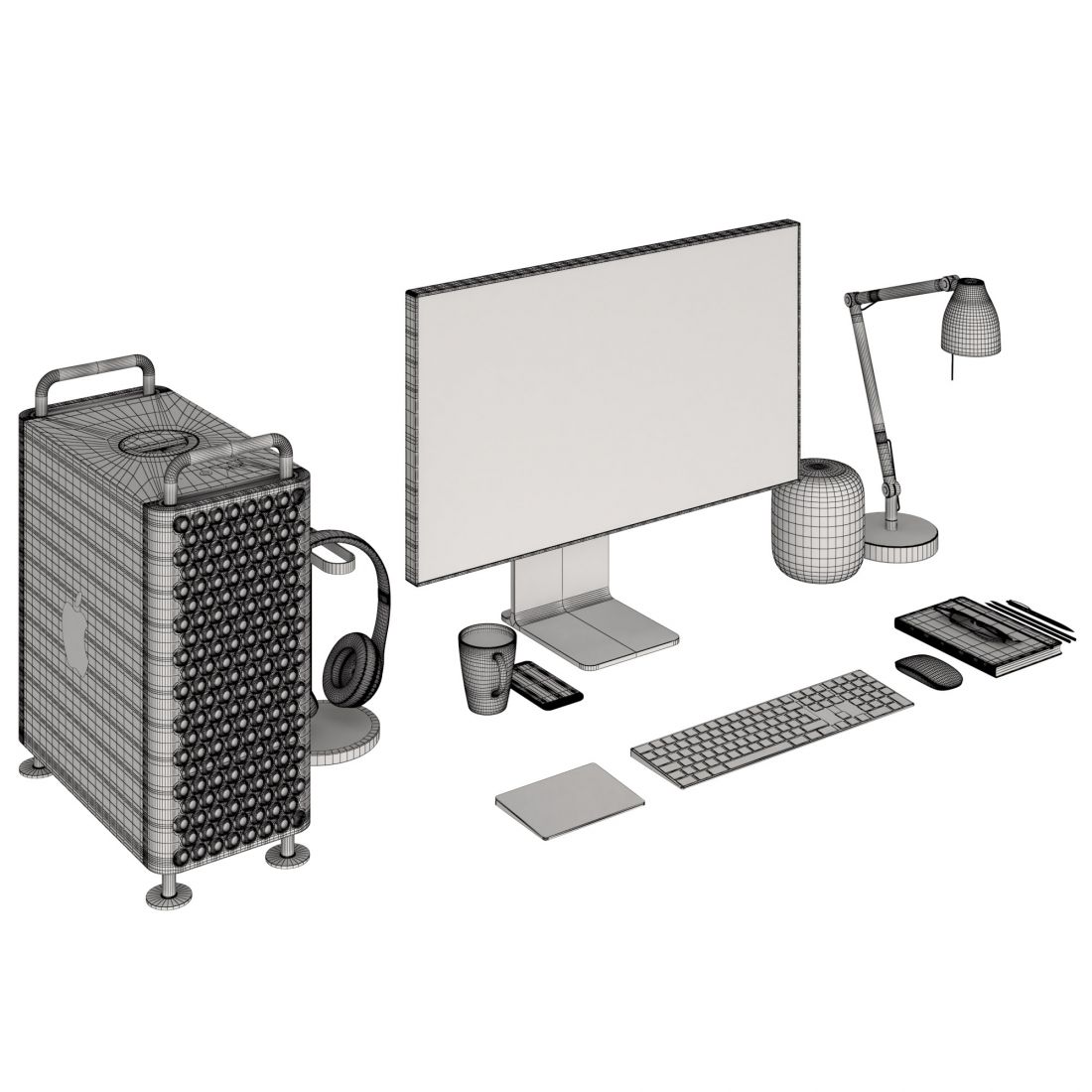 Apple Mac Pro Desktop - 3D Model for VRay, Corona