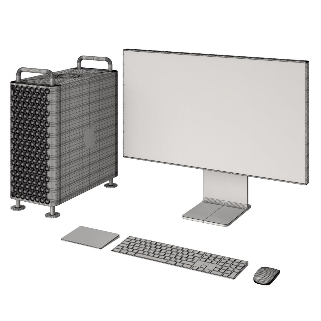 Apple Mac Pro - 3D Model for VRay, Corona