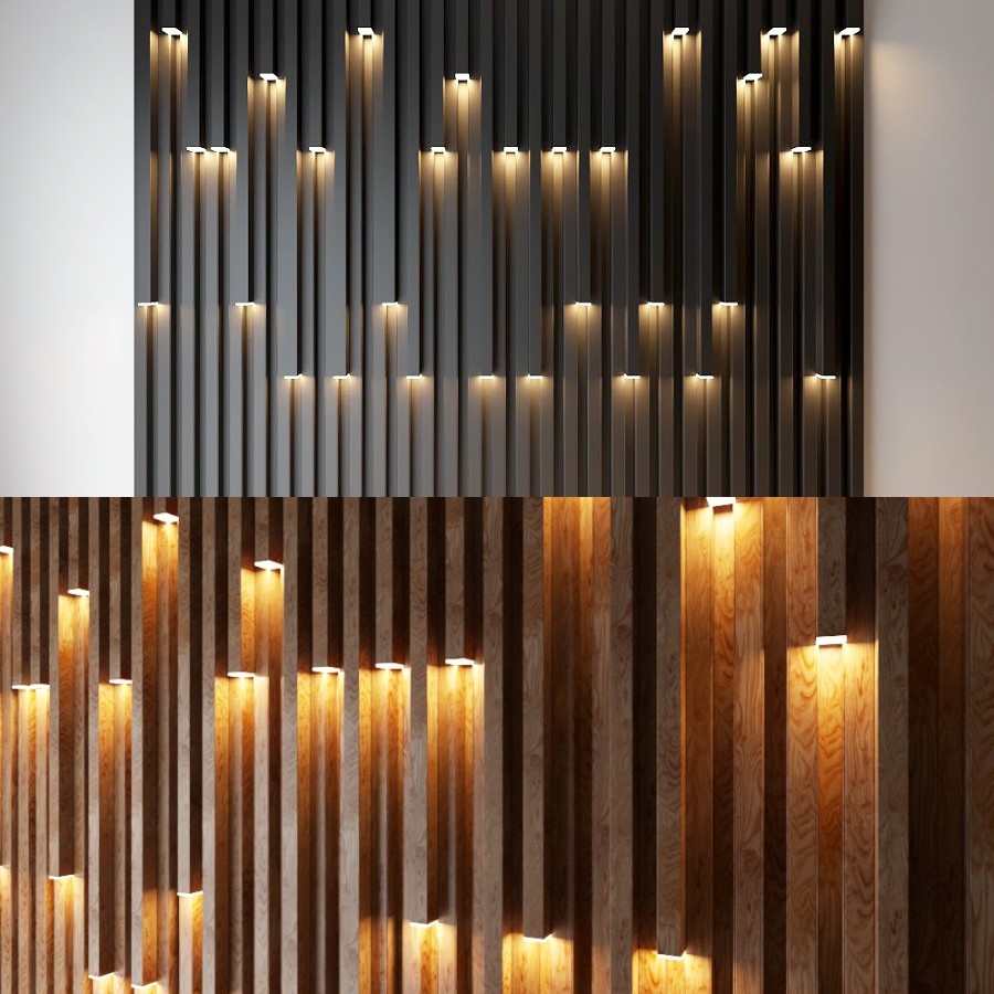 Wall Decorate Light - 3D Model for VRay, Corona