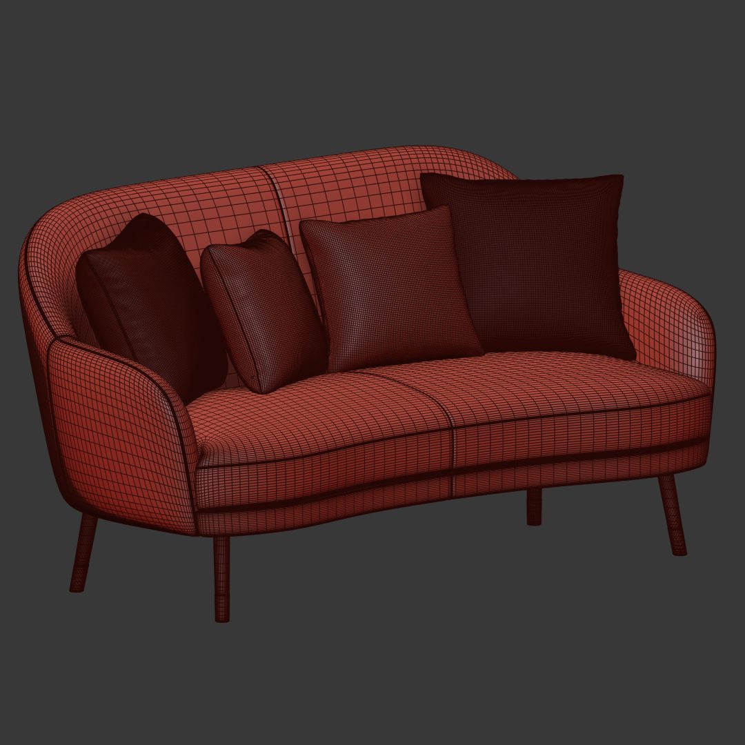 Cosy Sofa Laskasas 3D Model for VRay, Corona | CGMood