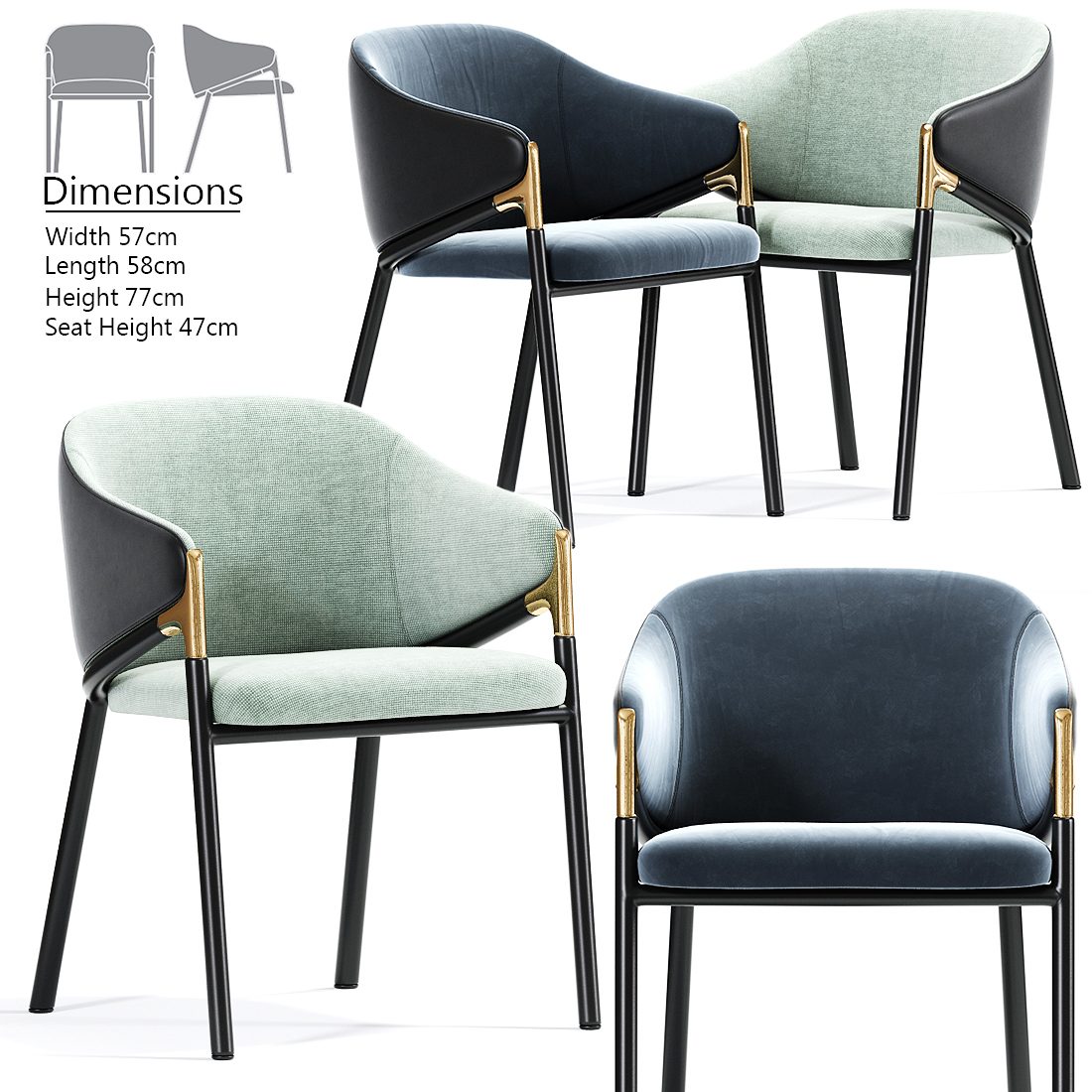 Hammer Chair Segis 3D Model for VRay, Corona | CGMood