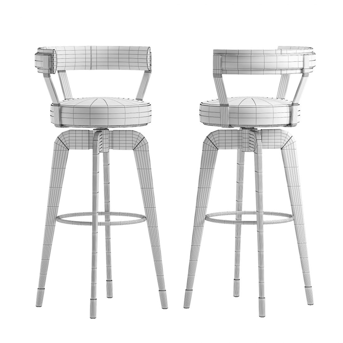 Bar Chair Gilmore - 3D Model for Corona