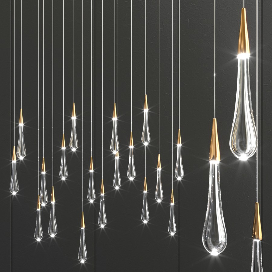 Drop Pendant Lights 3D Model for VRay, Corona | CGMood