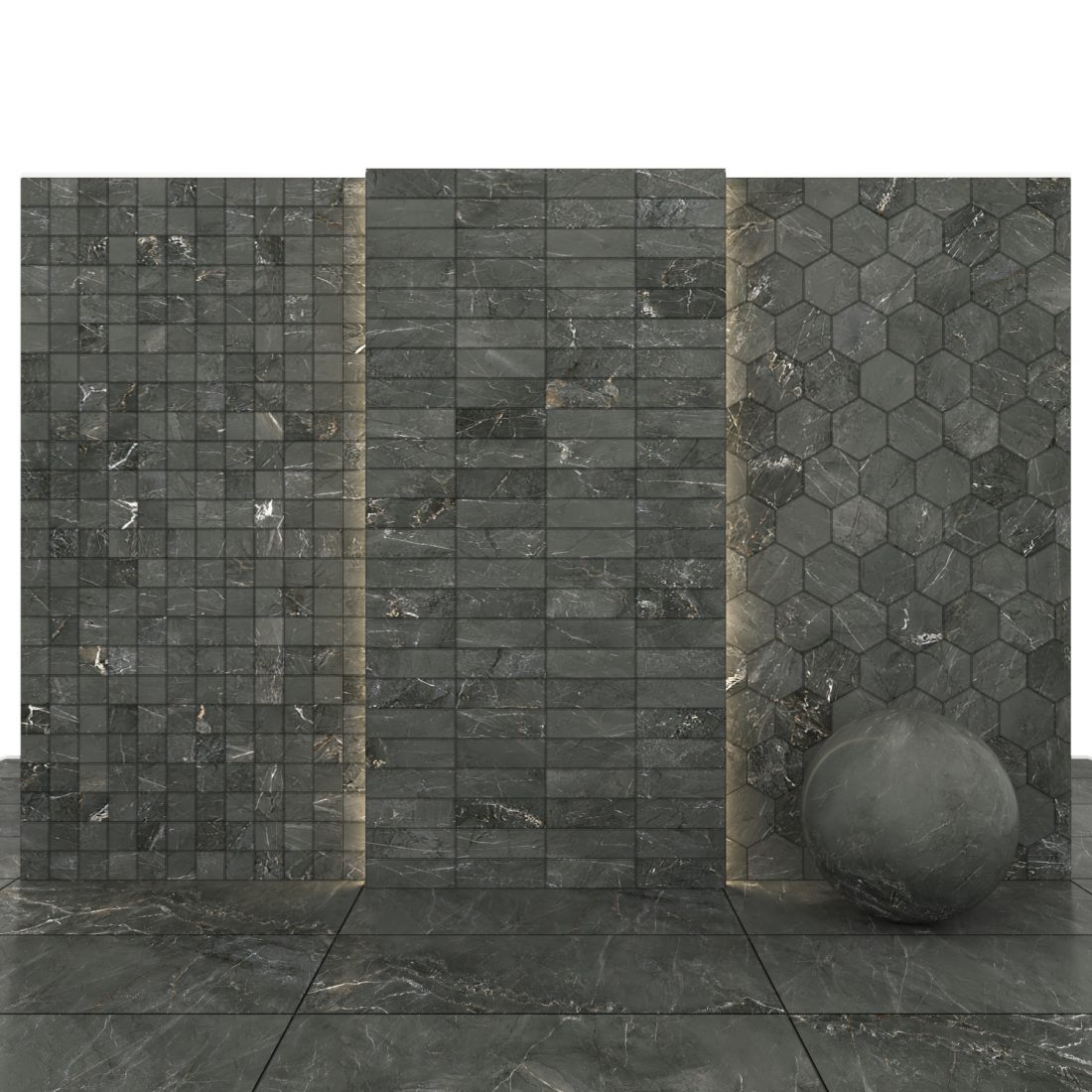 Gray Marble 11 - 3D Model for VRay