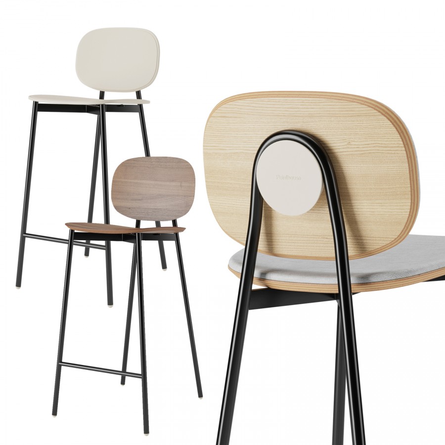 Tata Bar Stool By Pointhouse - 3D Model for VRay, Corona