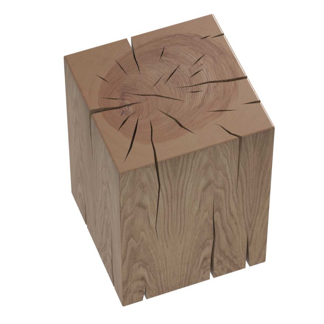 Natural Solid Oak Cube Table By Rose Uniacke - 3D Model for Corona