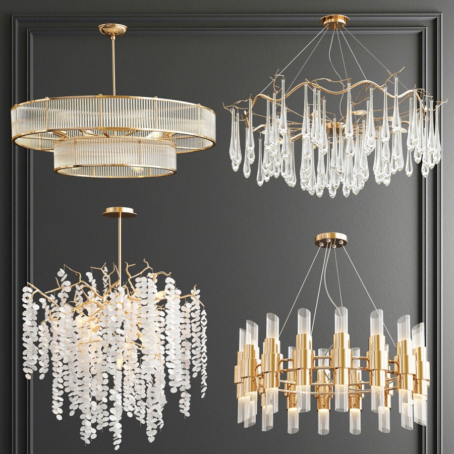 Four Exclusive Chandelier Collection_72 - 3D Model for VRay