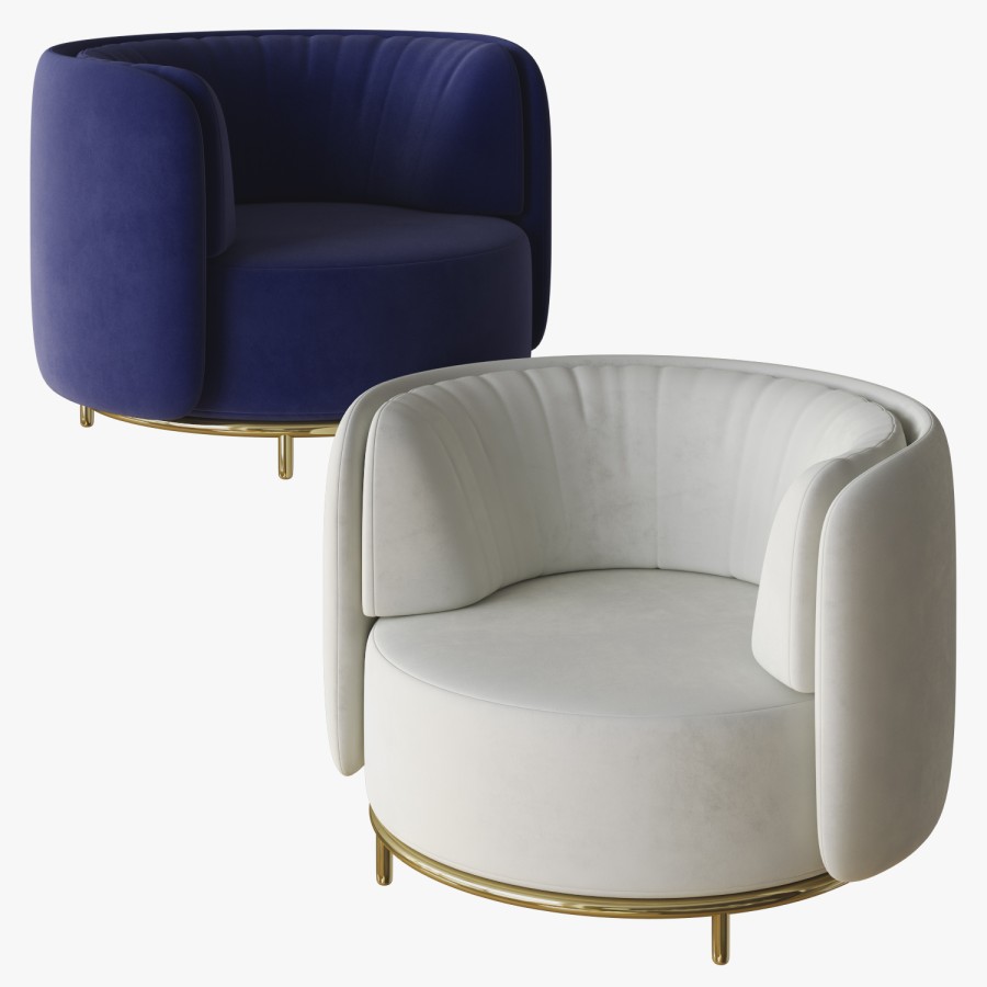 Wave Armchair Natuzzi - 3D Model for VRay, Corona