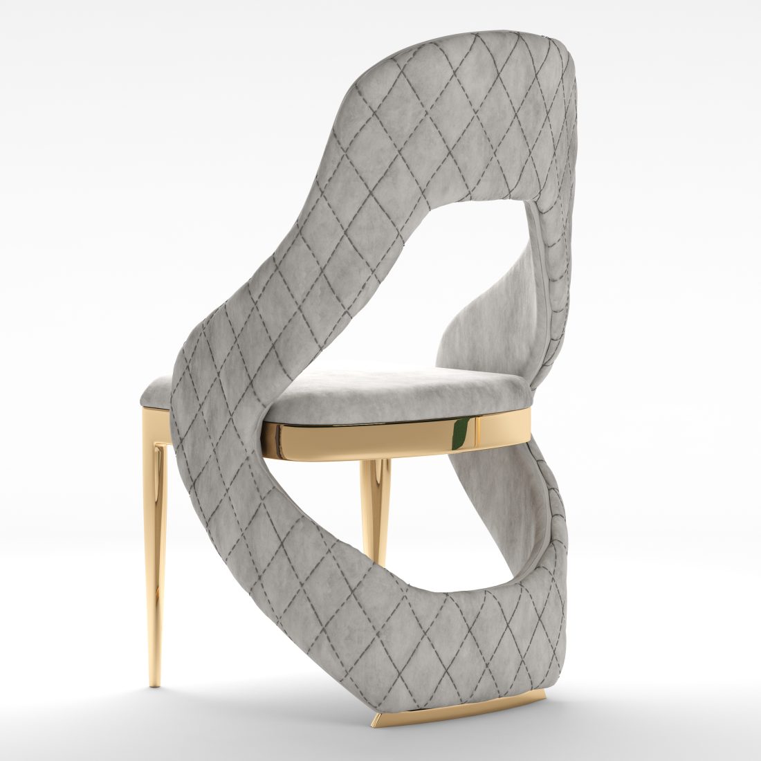 Golden Leg Chair - 3D Model for VRay