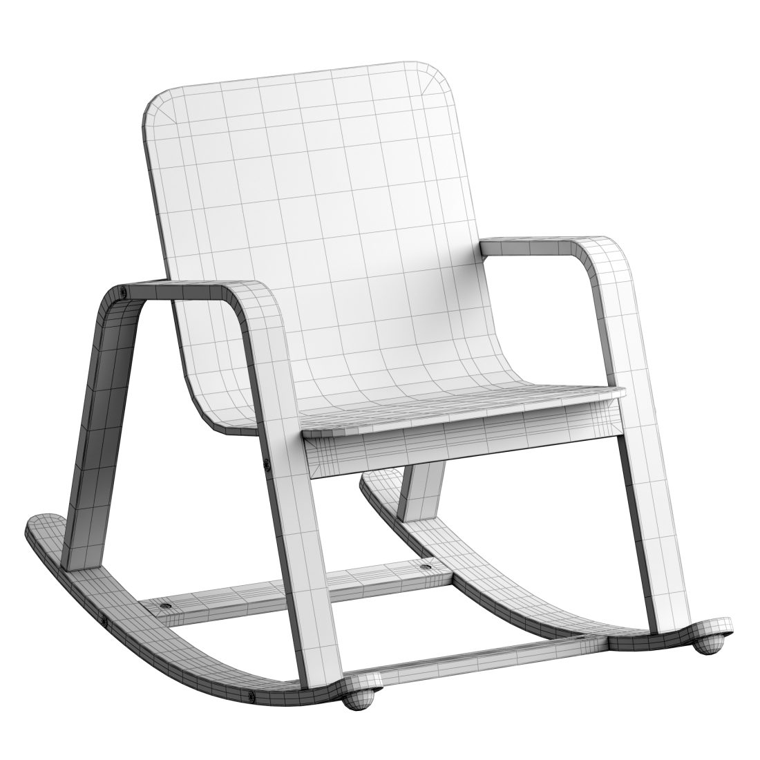 Rocking Chair For Kids - 3D Model for VRay