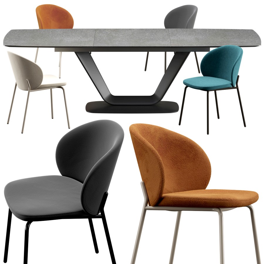 Princeton Dining Chair - Alicante Table Set 3D Model for Corona | CGMood