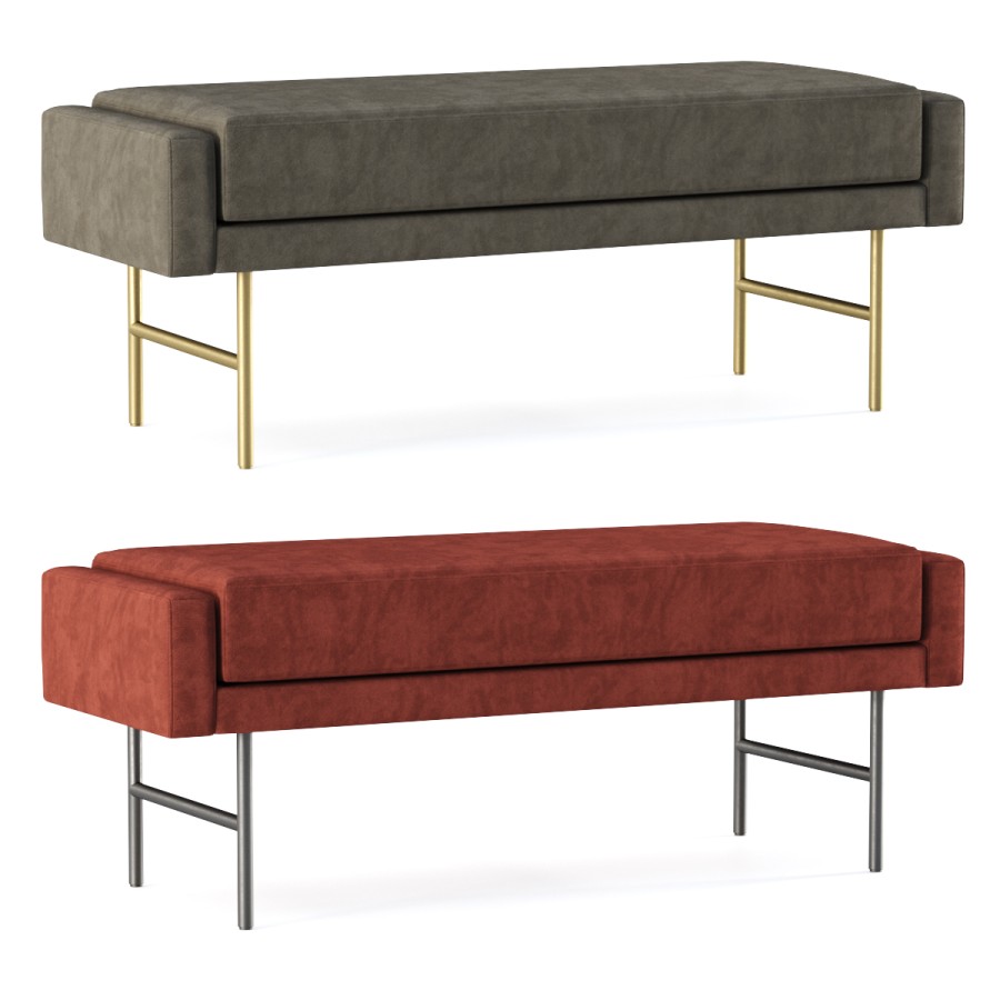 Blu Dot Bank Velvet Bench - 3D Model for Corona