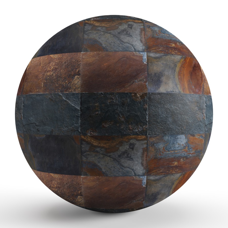 Slate And Rusty Slate. 9 Textures - 3D Model for VRay, Corona