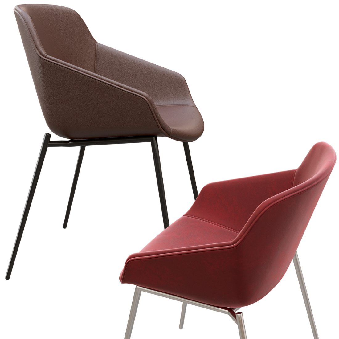 Boconcept - Alicante Table-vienna Chair Set - 3D Model for Corona