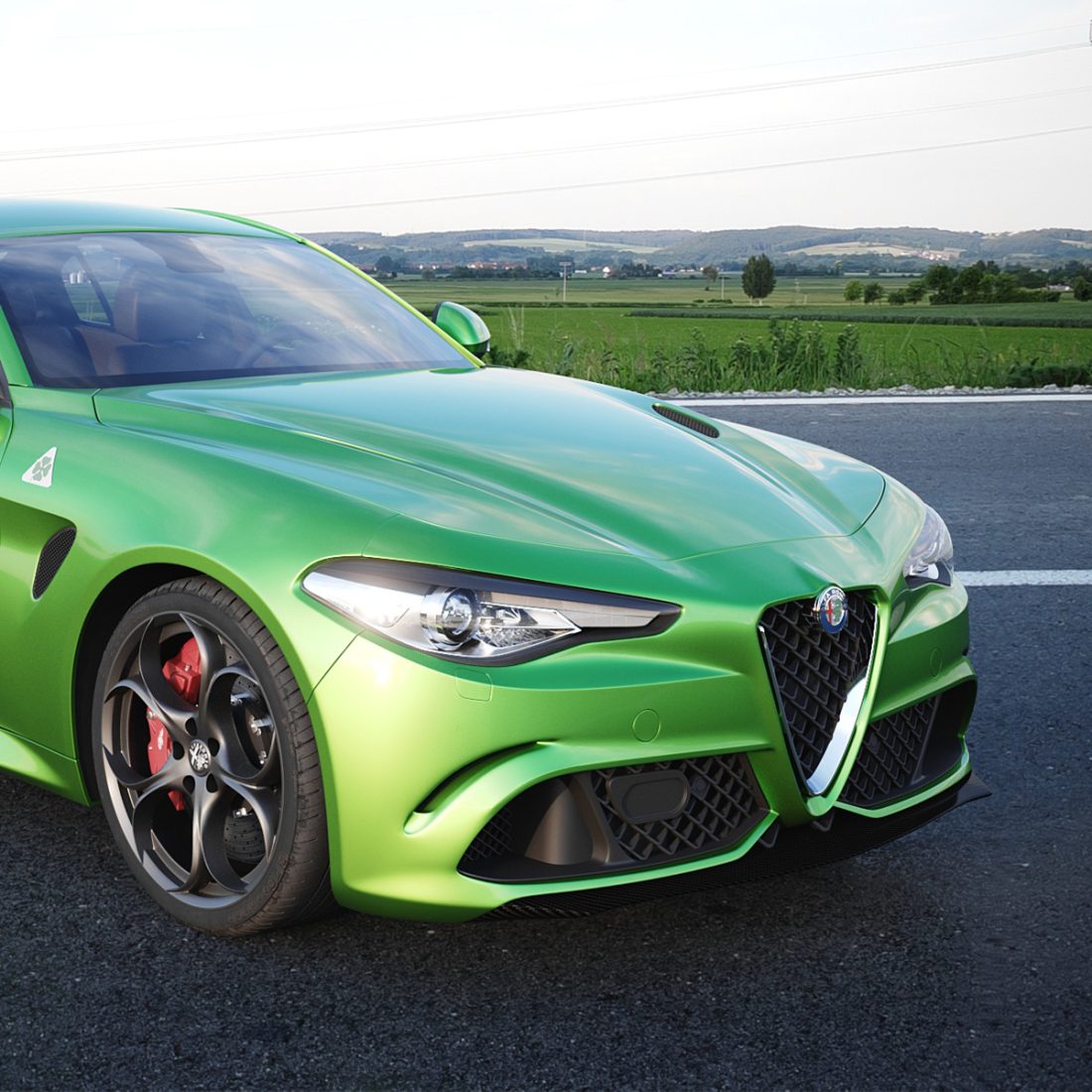 Car Paint 01 (Green Neon) - 3D Model for Corona