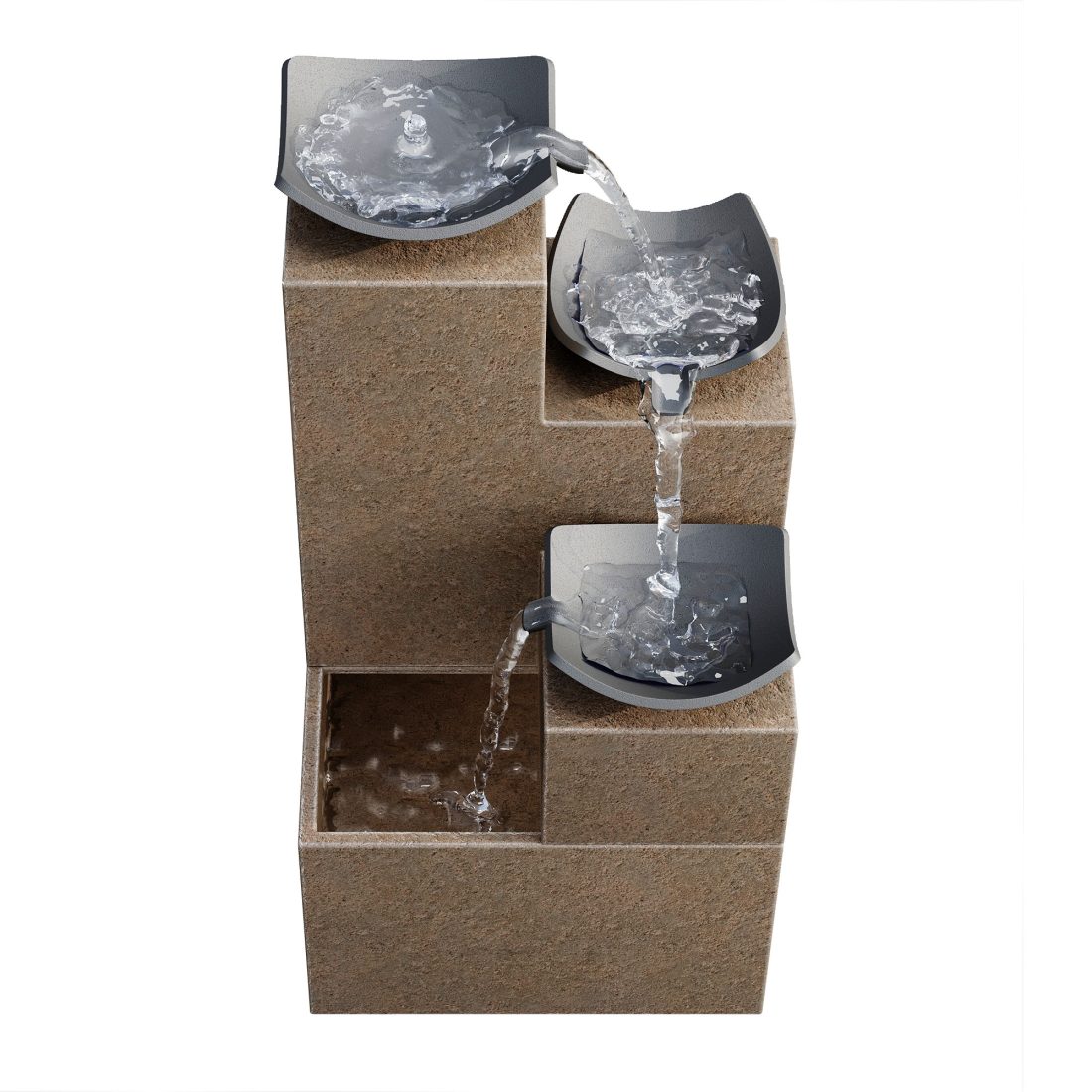 Peaktop Outdoor Garden Zen 3-Tier Waterfall Fountain at Jennifer Logan blog