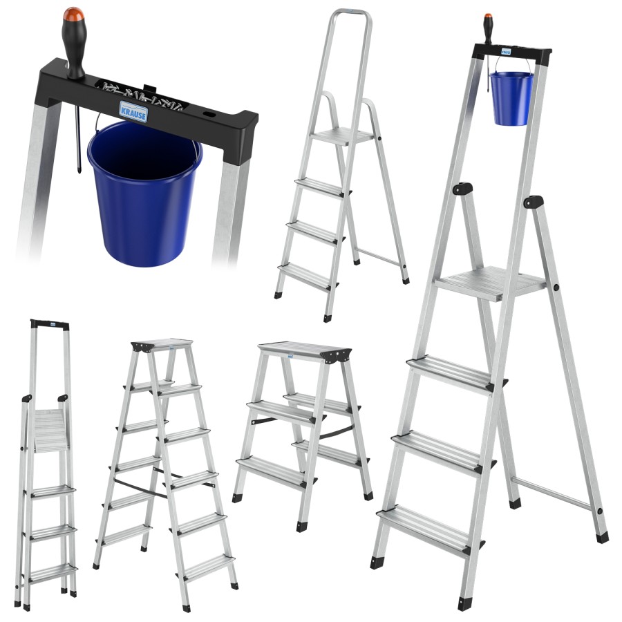 Step Ladders Set Krause - 3D Model for VRay, Corona