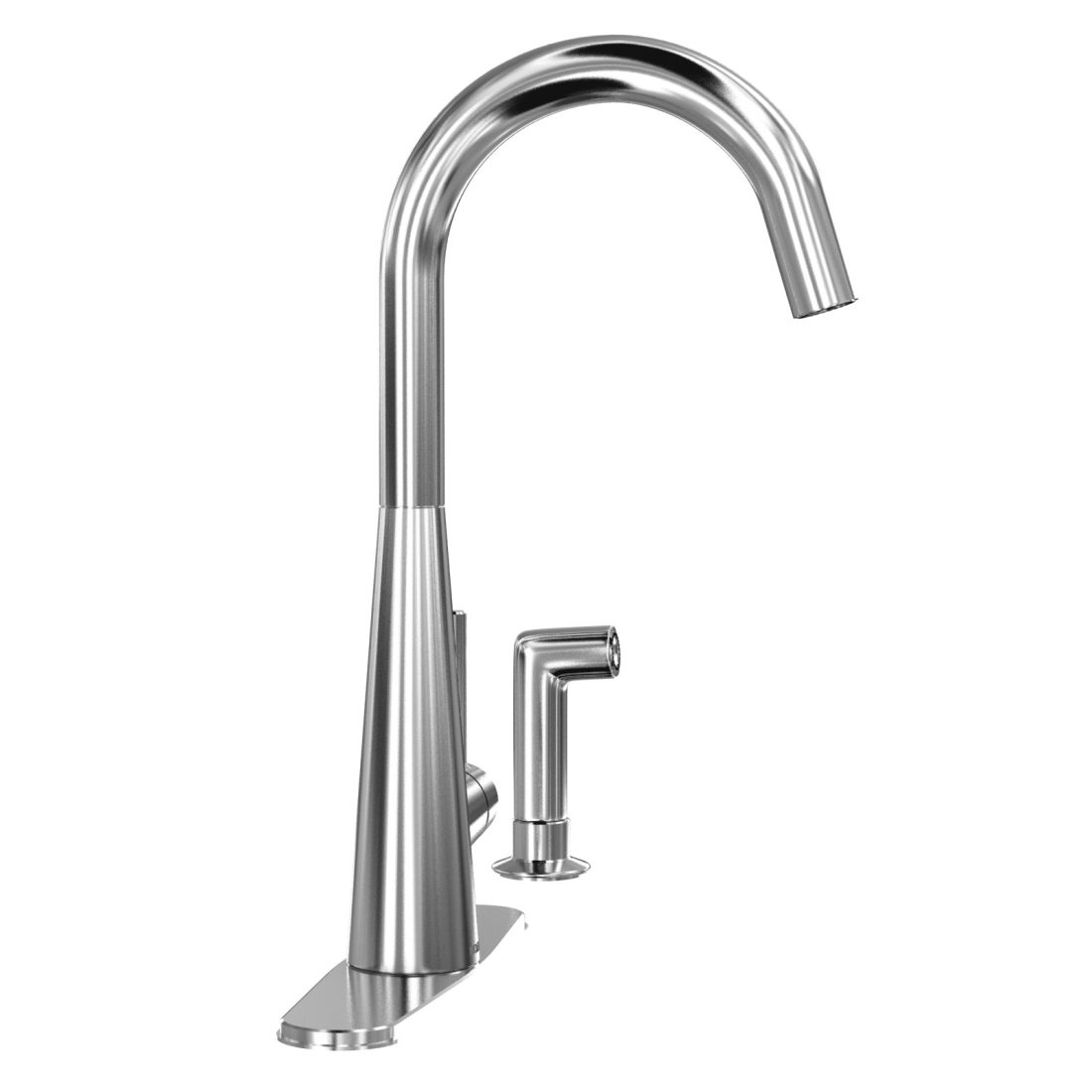 Moen Sleek Chrome One Handle Kitchen Faucet 3D Model for VRay | CGMood