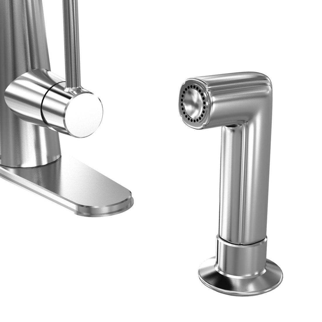 Moen Sleek Chrome One Handle Kitchen Faucet 3D Model for VRay | CGMood