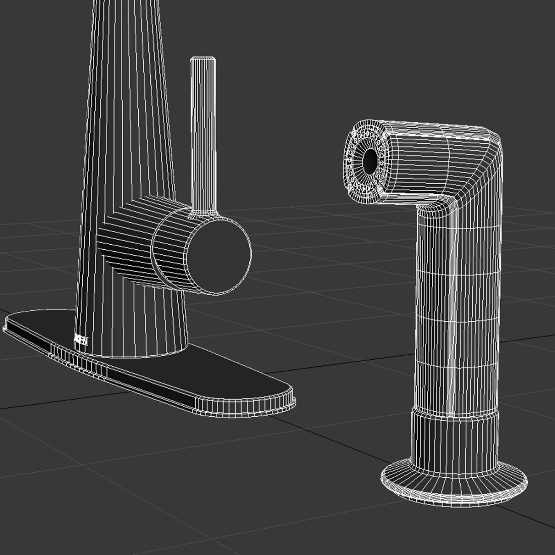 Moen Sleek Chrome One Handle Kitchen Faucet 3D Model for VRay | CGMood