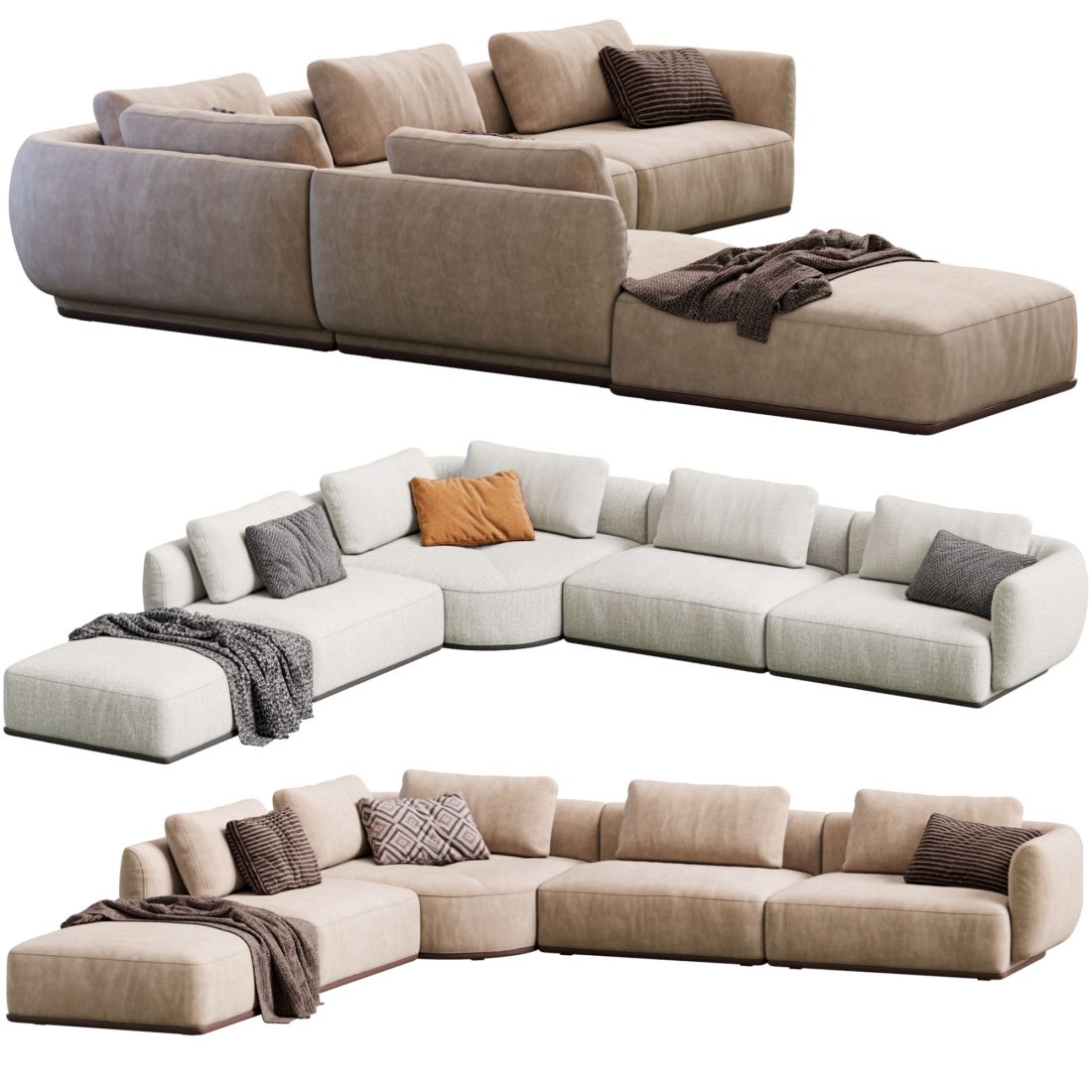 Smooth Sofa By Blanche - 3D Model for Corona