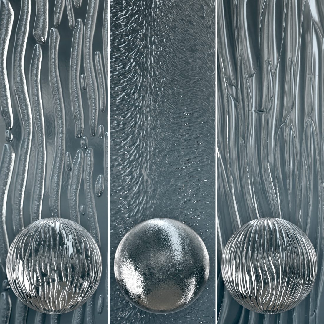Glass 4k Materials V1-4 - 3 Materials Texture / PBR Material | CGMood