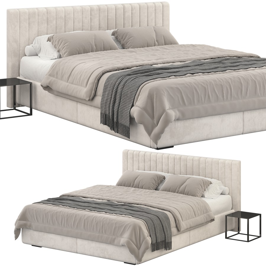 Modena Panel Bed 3D Model for VRay, Corona | CGMood